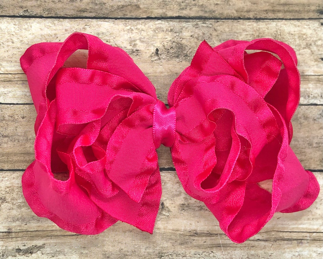 Double Ruffle Hair Bow Hair Bows Bows Hair Bows for Girls - Etsy