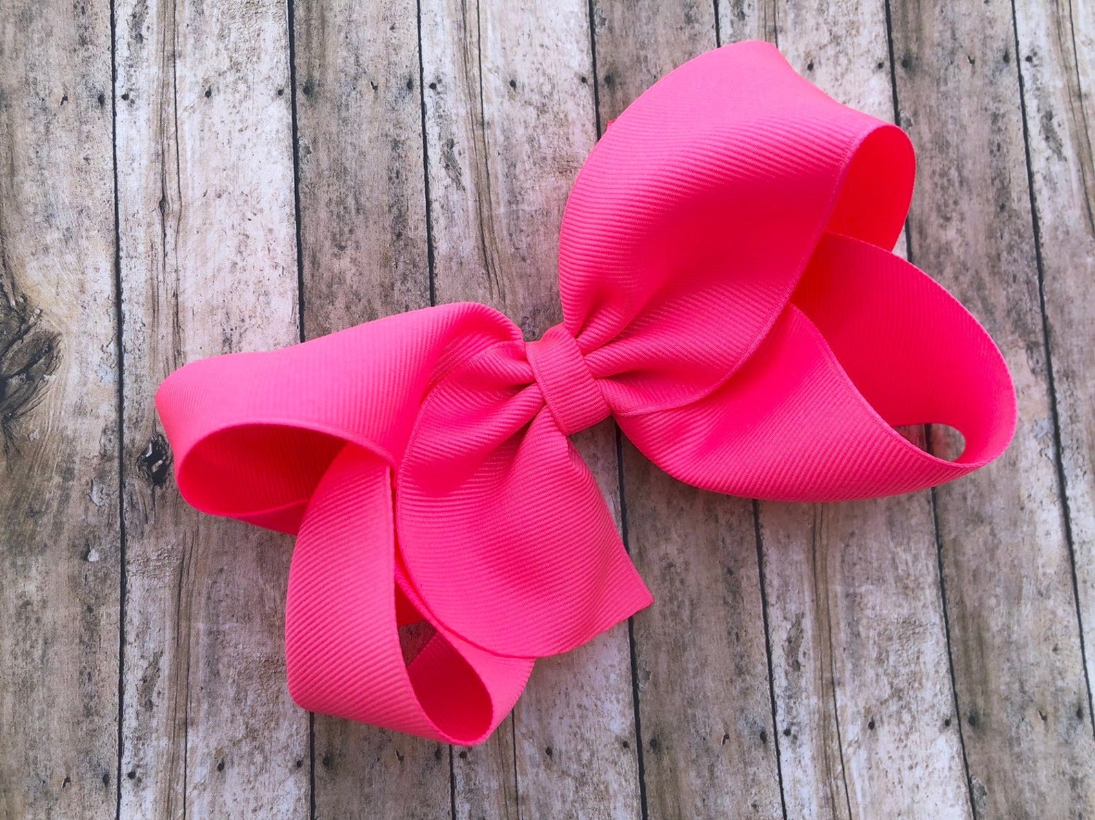 Big Hair Bow 6 Inch Hair Bows Pink Hair Bow Cheer Bows Etsy