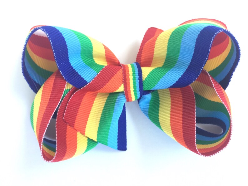 Rainbow Hair Bow Rainbow Bow Hair Bows Girls Hair Bows | Etsy