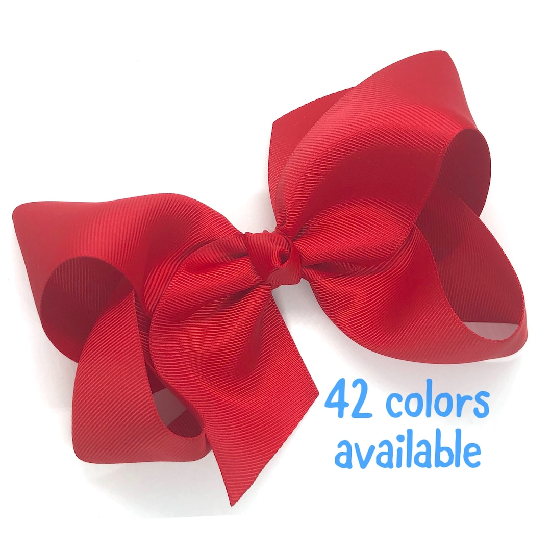Large 6 Inch Hair Bow - 6 Inch Bows, Cheer Bow, Big Bow, Large Hair ...