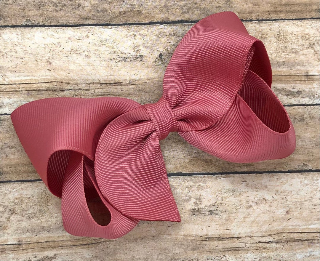 Cinnamon Rose Hair Bow Hair Bows Hair Clips Girls Bows - Etsy