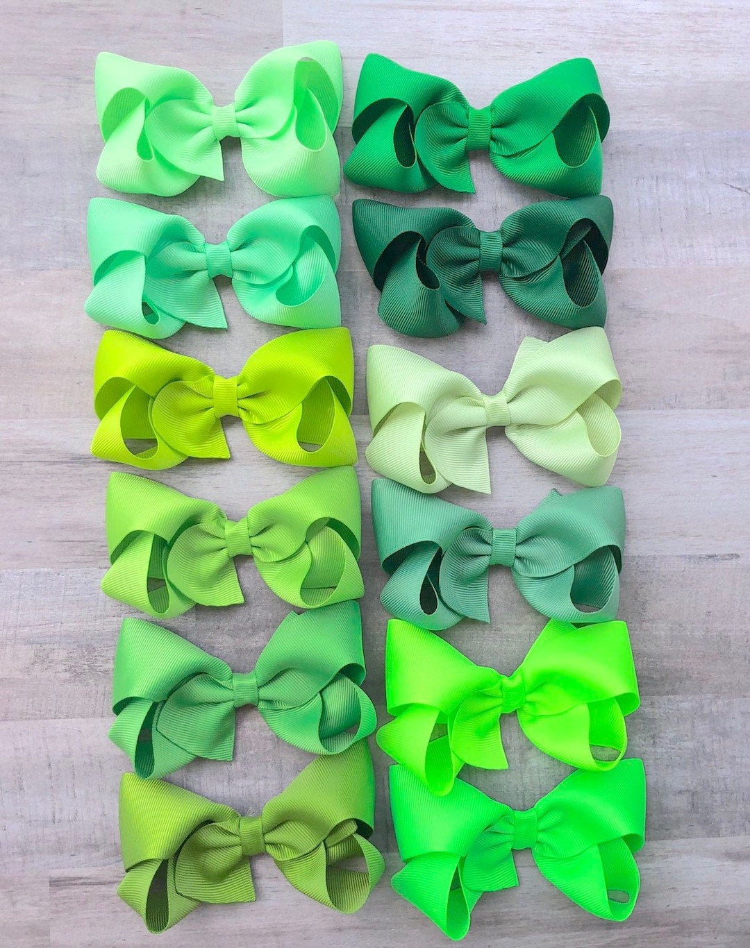 YOU PICK Green Hair Bow - Hair Bows, Girls Bows, Boutique Bows, Toddler ...
