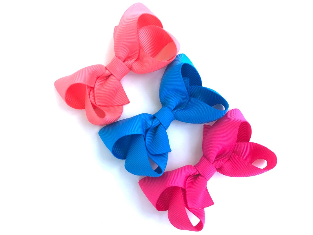 PICK 3 Hair Bows - 3 Inch Hair Bows, Hair Bows, Bows, Hair Clips, Hair ...