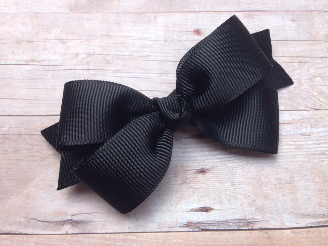 Black Hair Bow - Hair Bows, Girls Hair Bows, Toddler Hair Bows, Baby ...