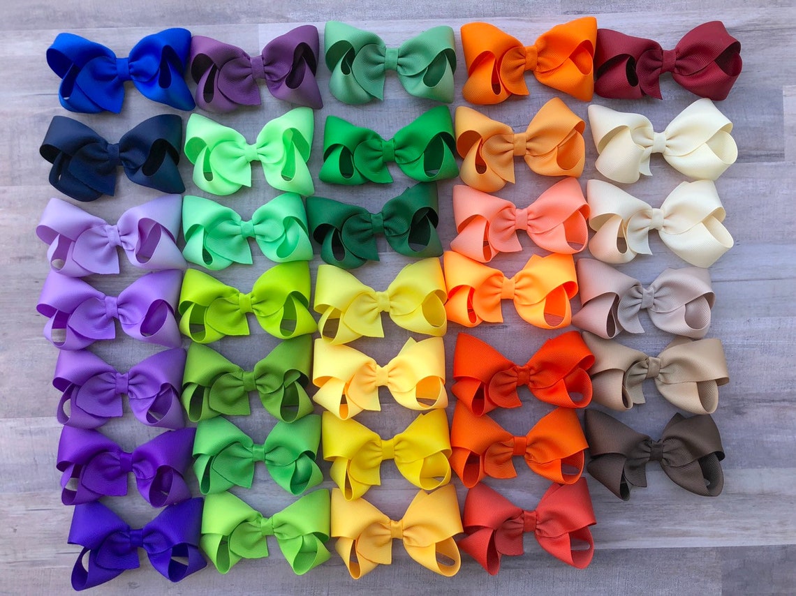 YOU PICK color hair bows hair bow girls hair bows toddler | Etsy