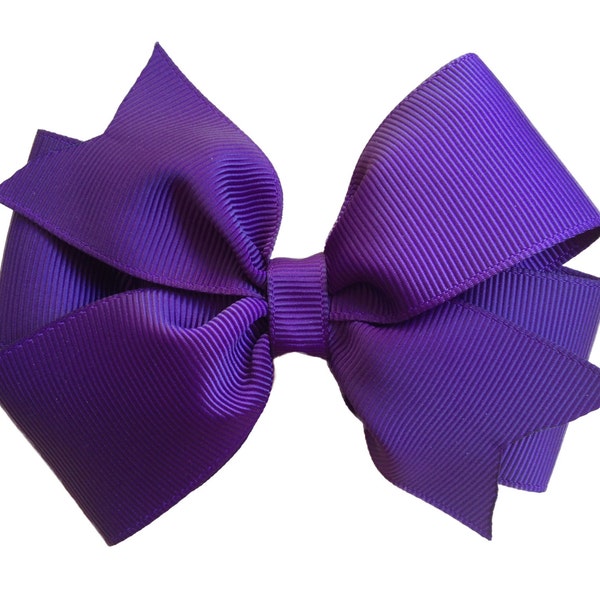 Purple Hair Bow - Etsy