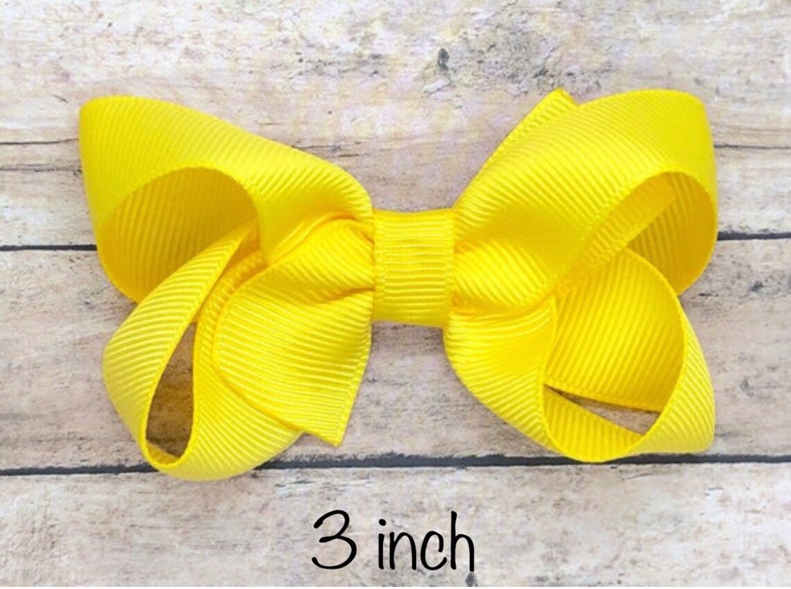 YOU PICK Yellow Hair Bow - Hair Bows, Bows for Girls, Boutique Hair ...