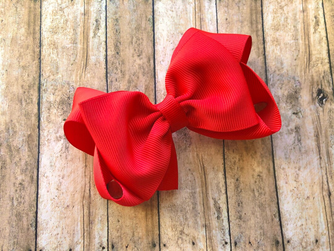 YOU PICK Color Hair Bows - 4 Inch Hair Bow, Hair Clip or Baby Headband ...