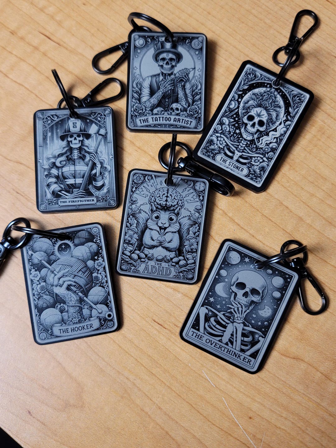 Engraved Black Acrylic Funny Tarot Card NEWER Designs - the Occupation ...