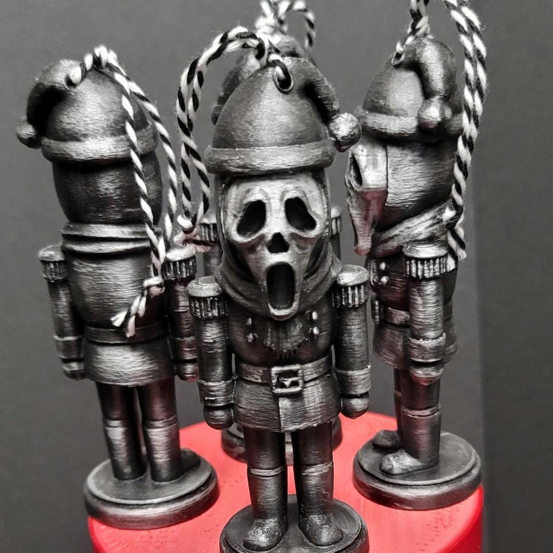 3D Printed Horror Nutcracker Ghostface Ornament.scary Christmas ...