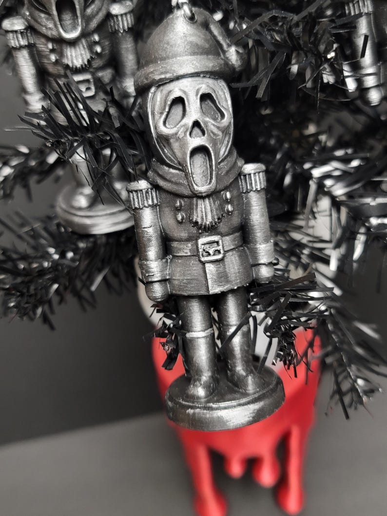 3D Printed Horror Nutcracker Ghostface Ornament.scary Christmas ...