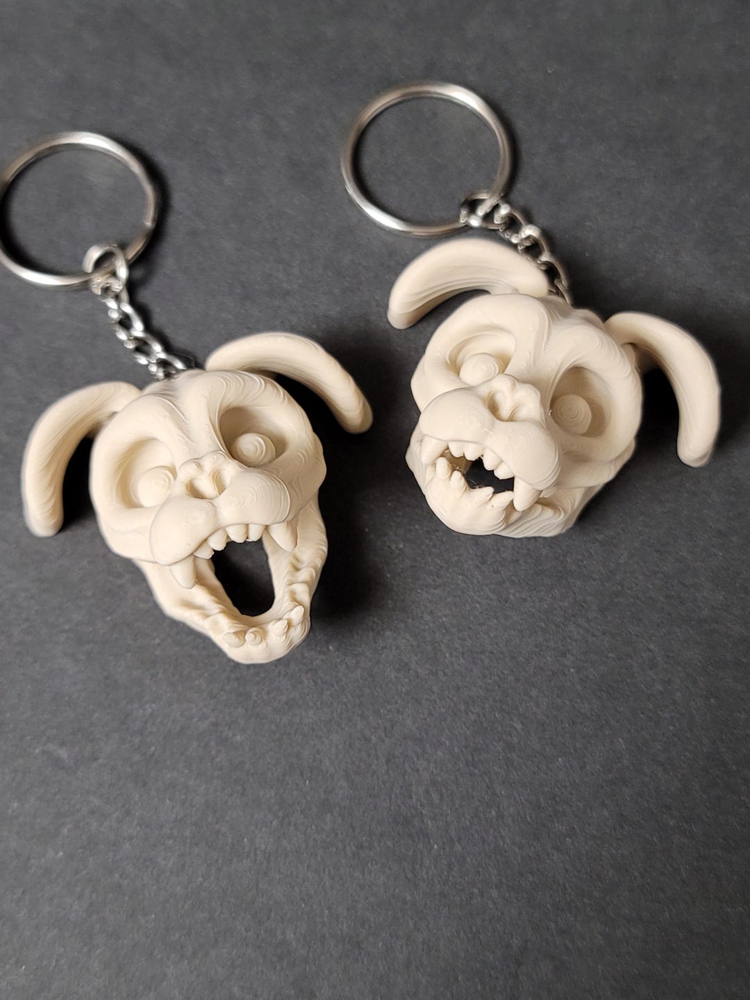 3D Printed Keychains. Animal Skull Head Keychains. Dog, Cat, Unicorn ...