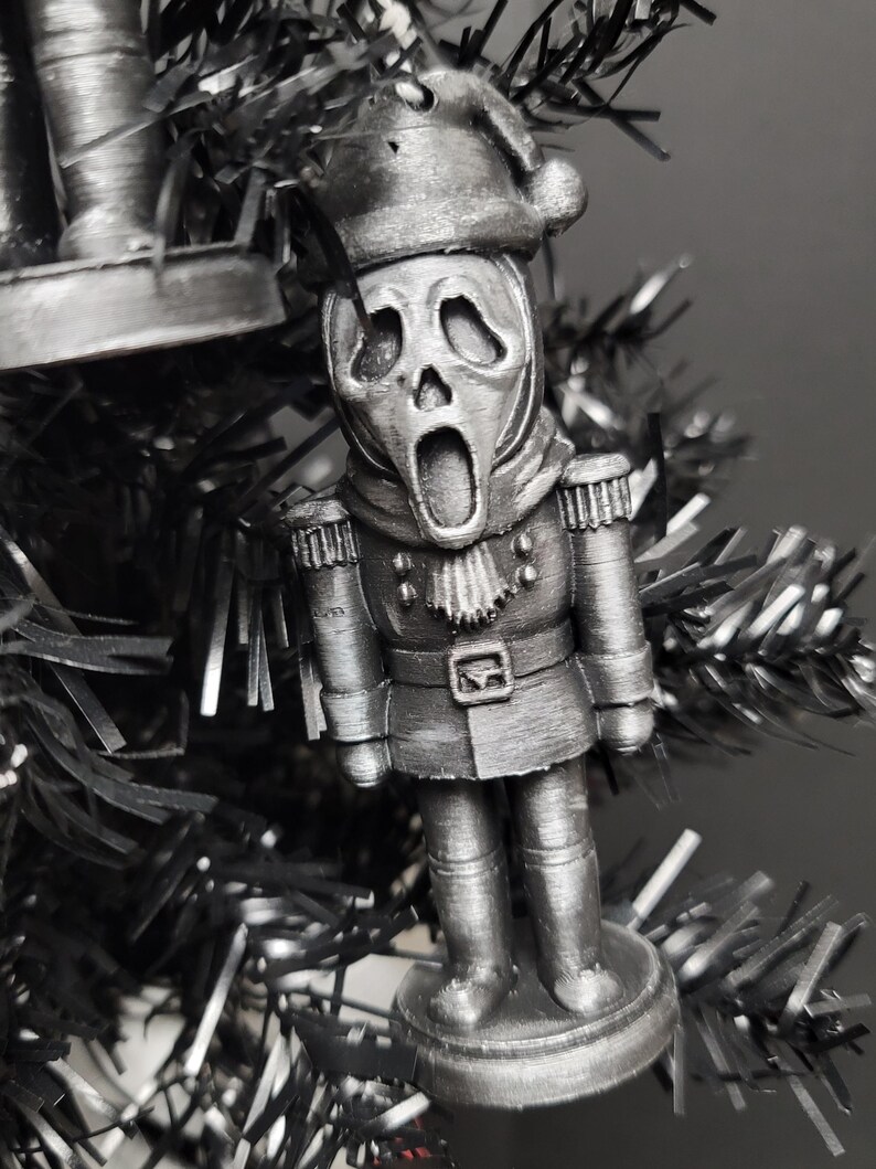 3D Printed Horror Nutcracker Ghostface Ornament.scary Christmas ...