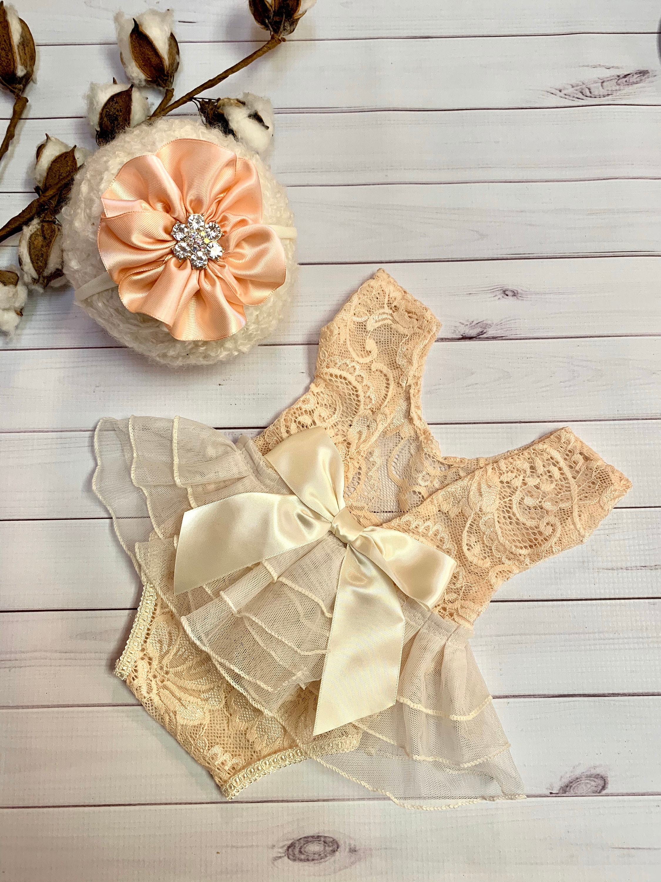 Newborn lace romper Newborn photo prop newborn romper | Etsy