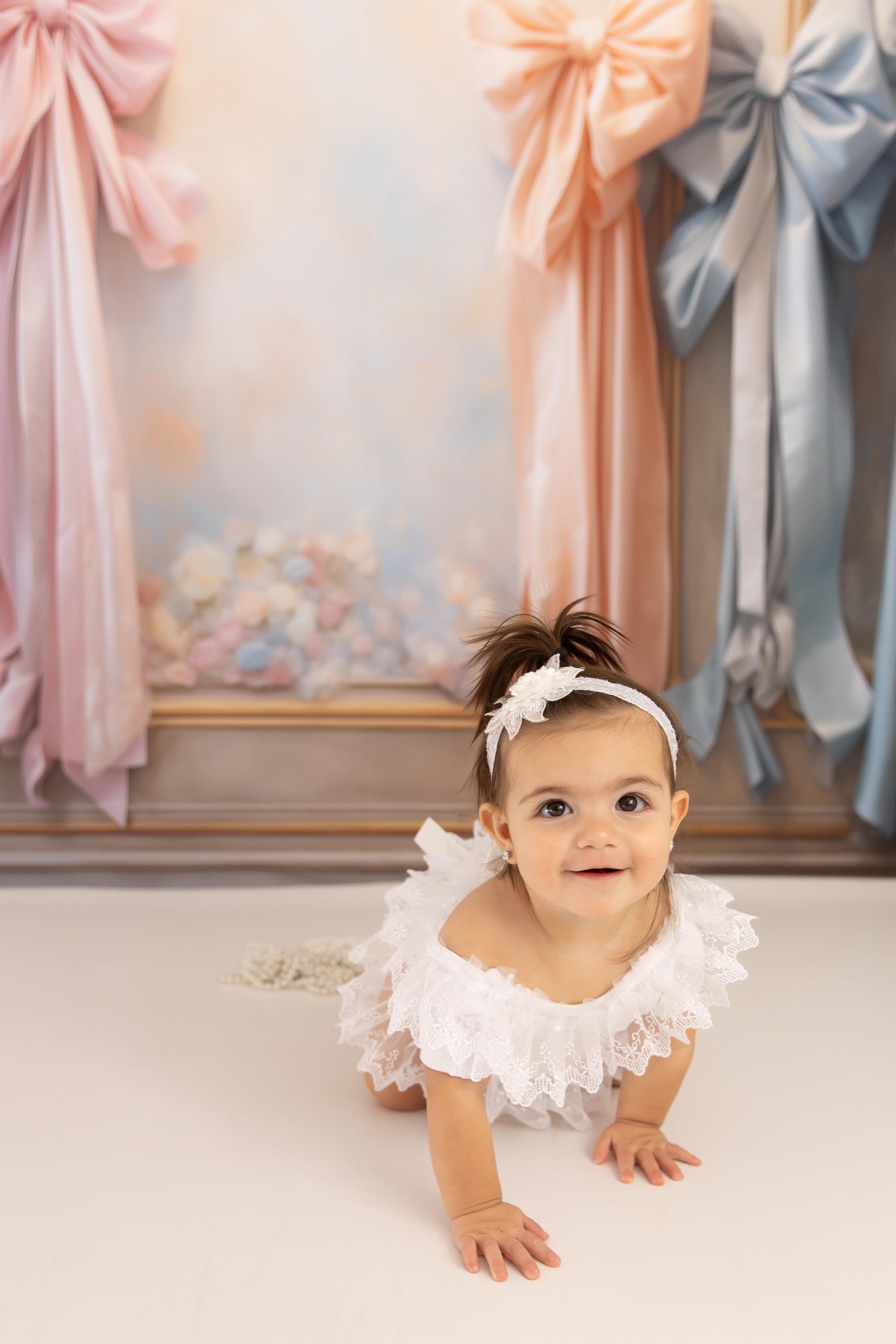 6-12 Month Girl Romper Set, Cake Smash Outfit, Half Birthday Girl ...