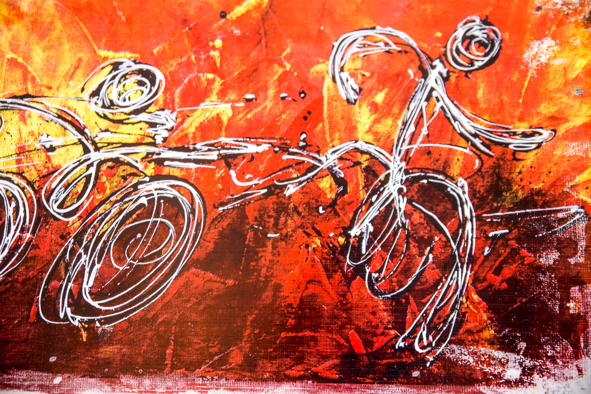 Red Splash Triathlon 12"x28"- Triathlon Art Print - Triathlon Wall ...