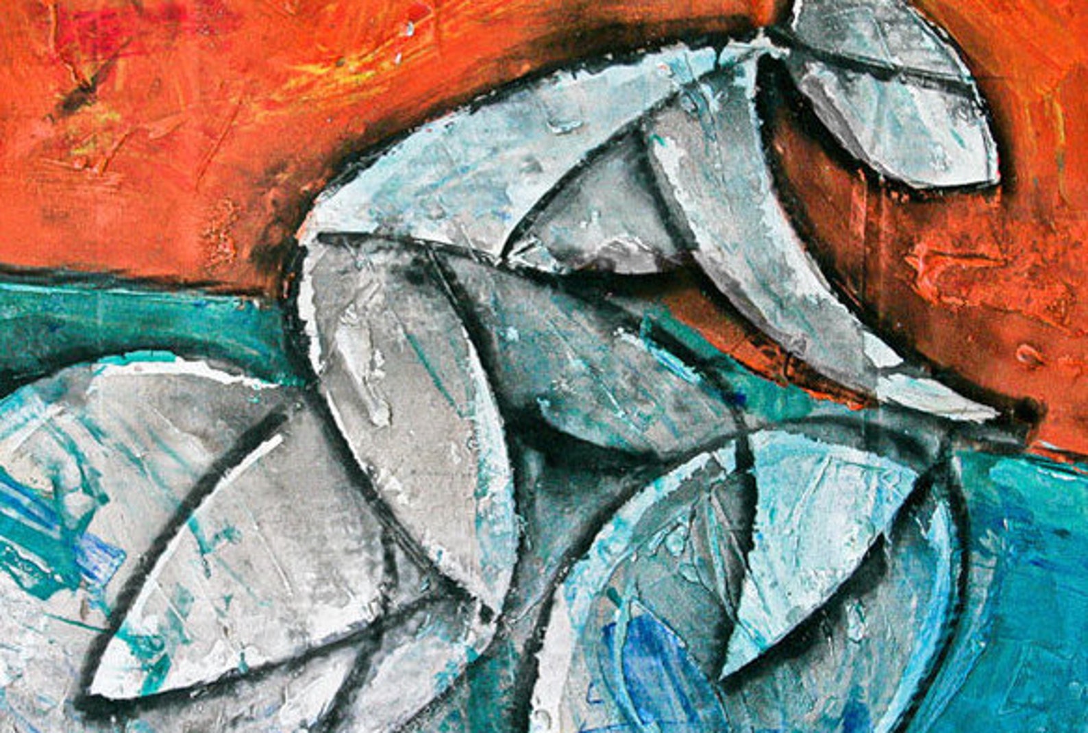 Abstract Cyclist -bicycle Art Print - Bike Wall Decor - Gift for ...