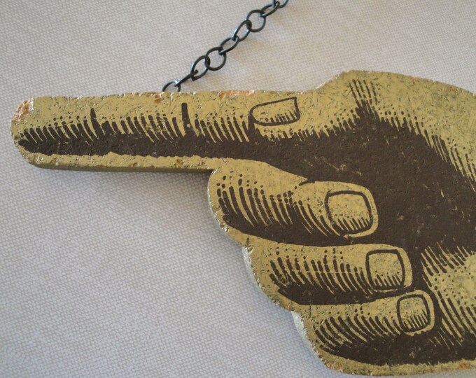 Vintage 'this Way' Pointing Finger Sign - Etsy