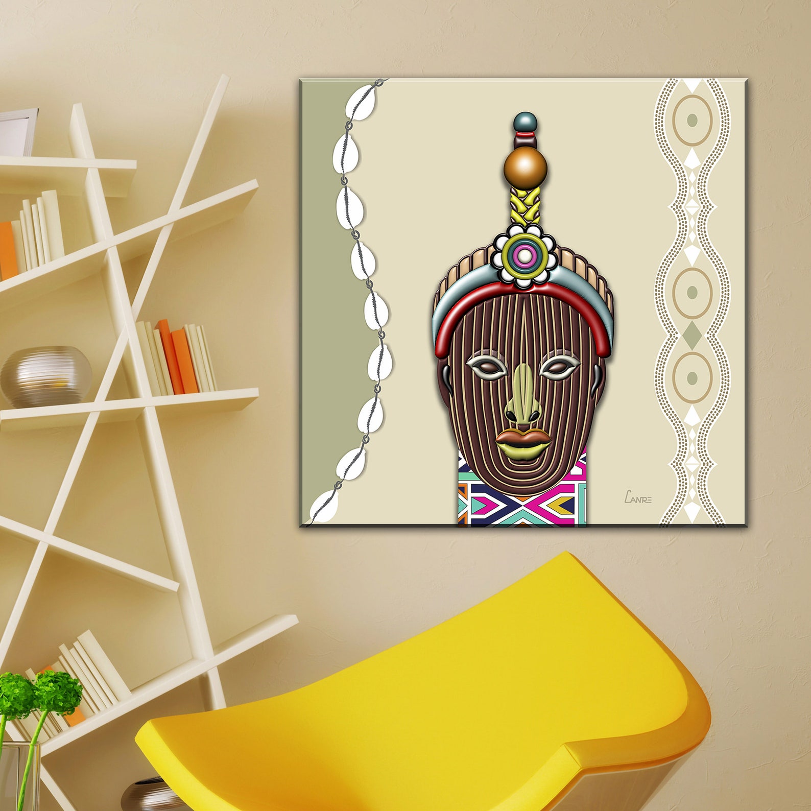 Yoruba Painting Wall Art Odùduwà Art Print Ori Olokun Head - Etsy