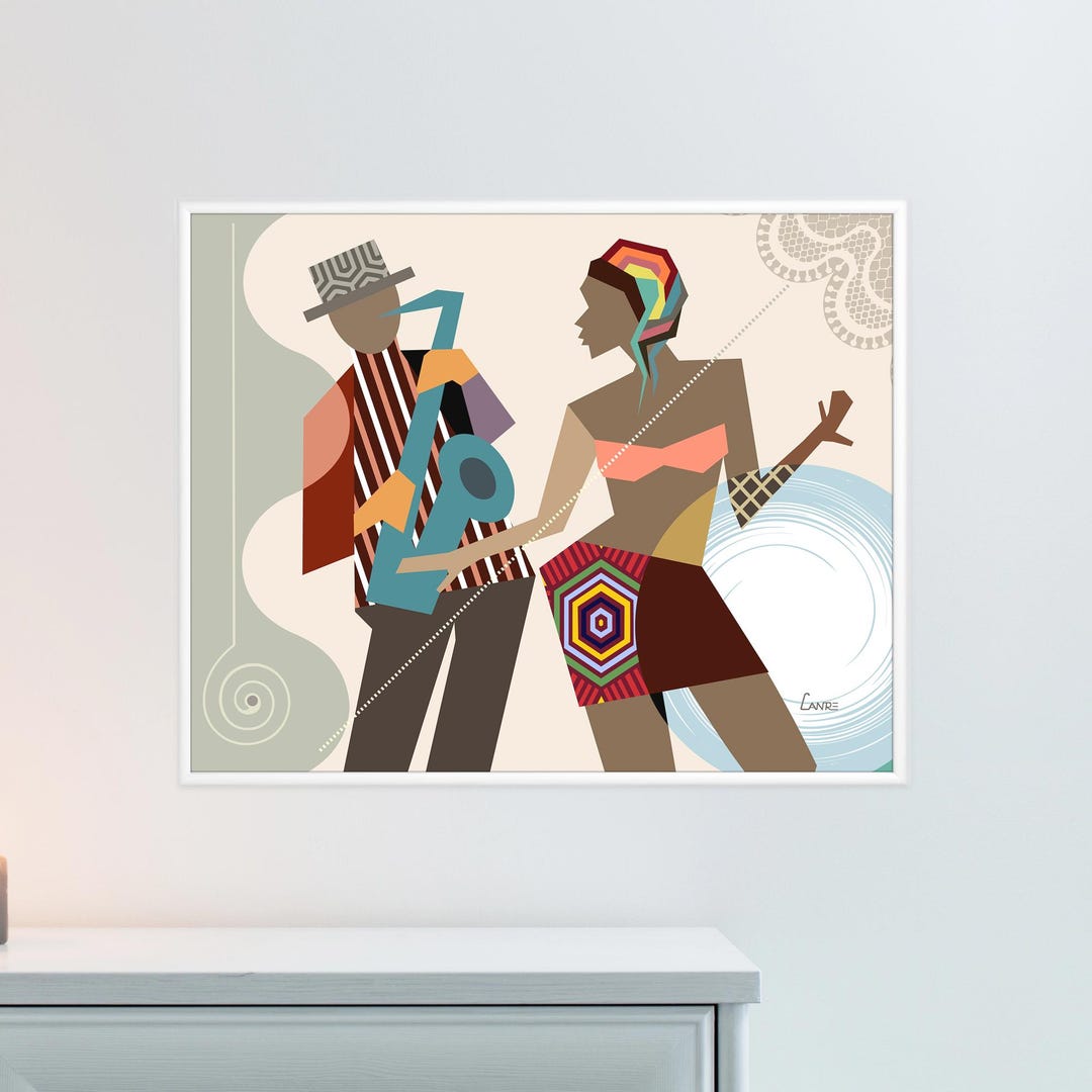 African American Wall Art Dance Gift Saxophone Pop Art Music Poster ...