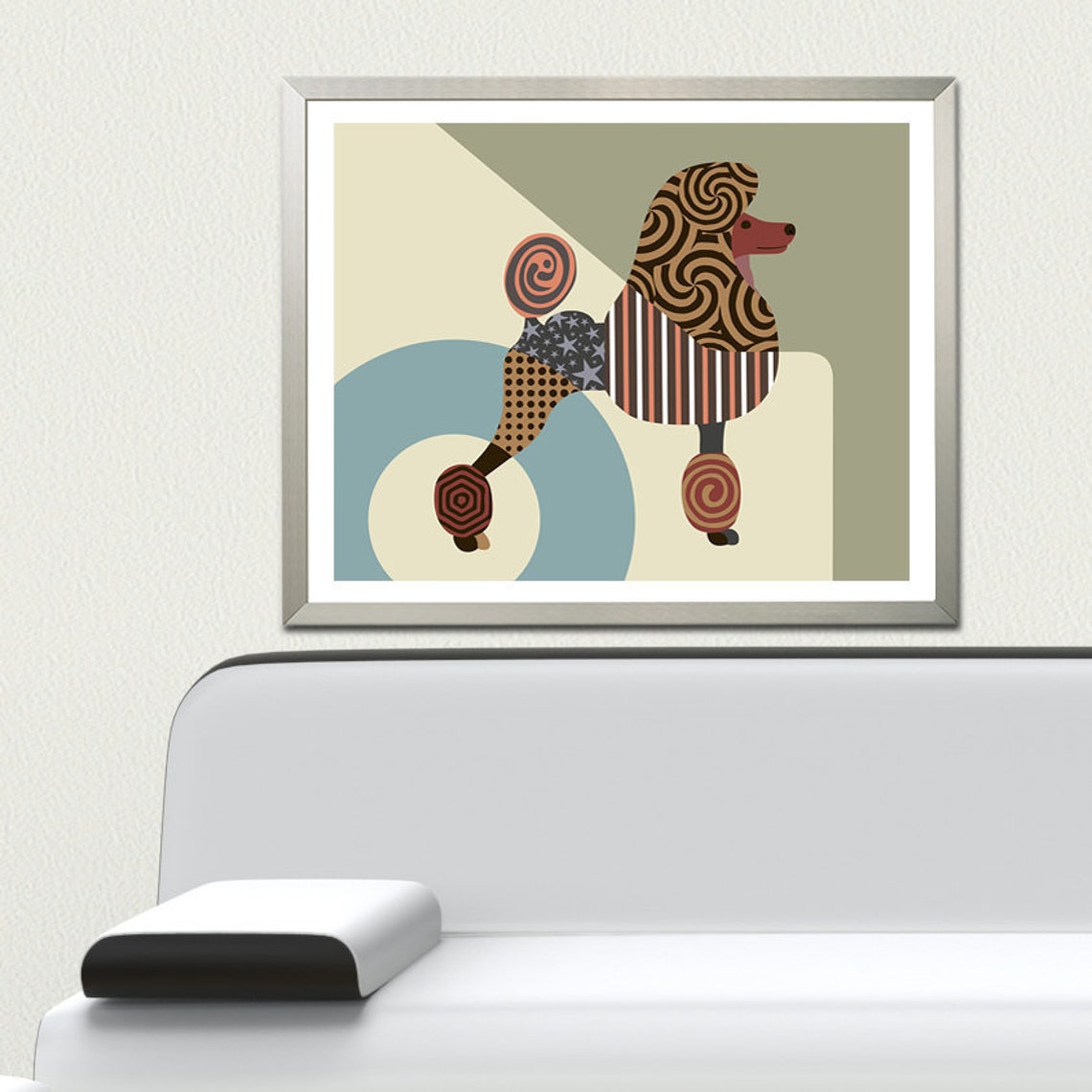 Poodle Art Print Dog Poster Pet Portrait Wall Decor - Etsy