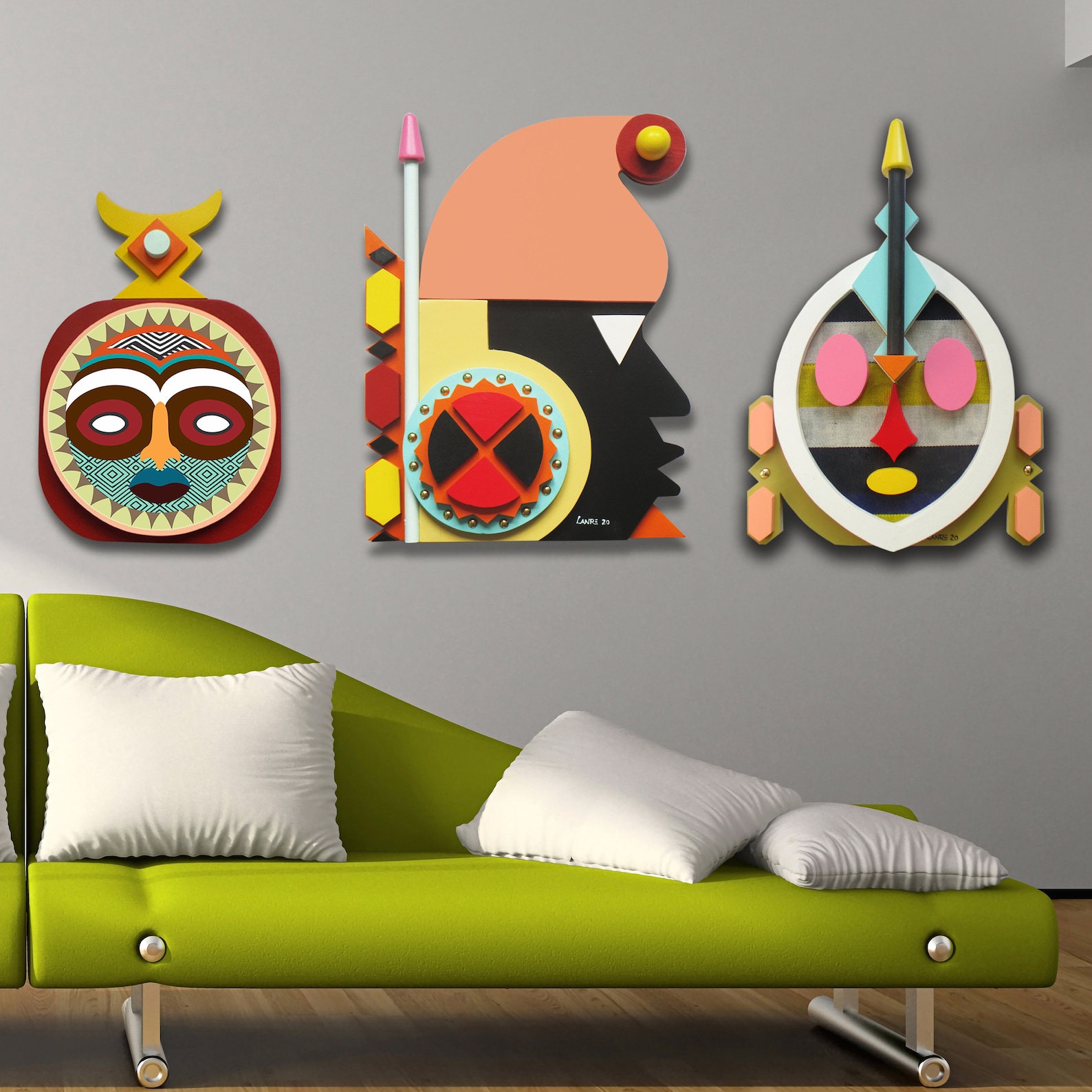 African Mask Sculpture Mixed Media Wooden Original Cubist Art - Etsy Canada