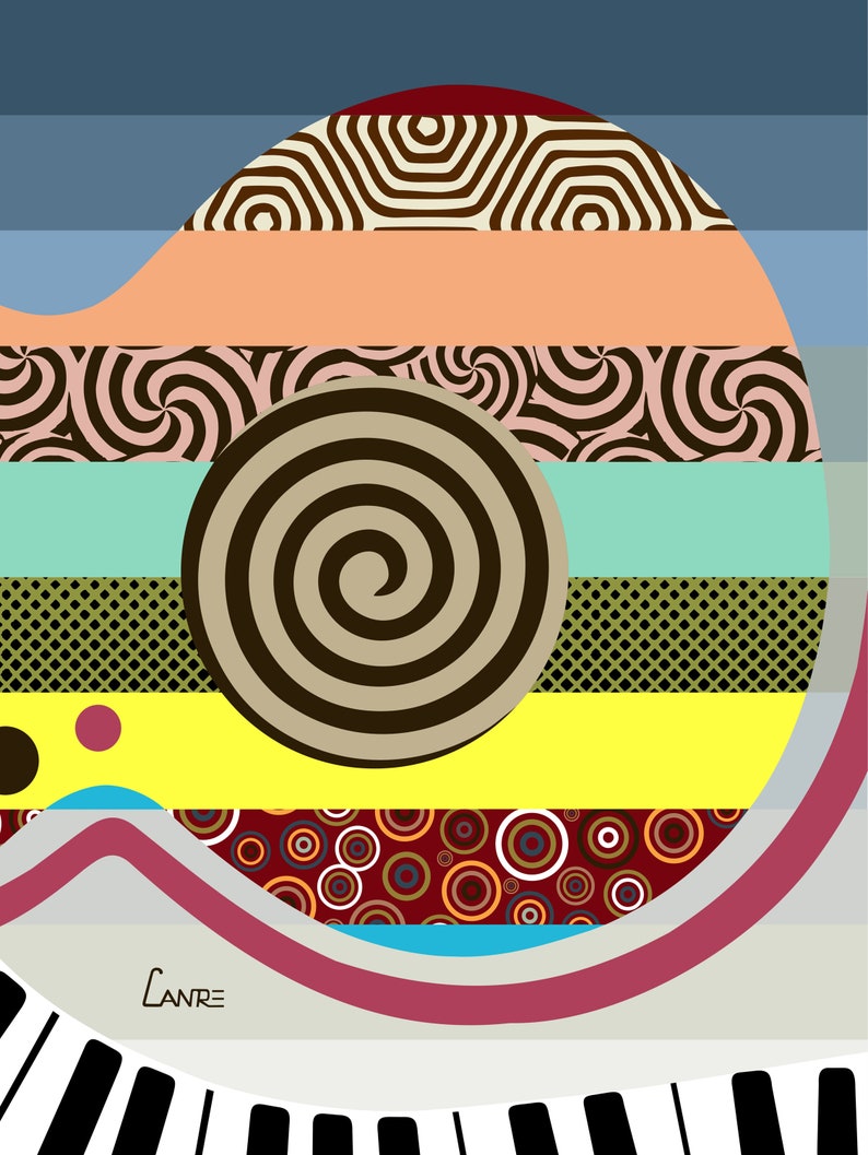 Large Music Wall Decor Guitar Piano Canvas Art | Etsy