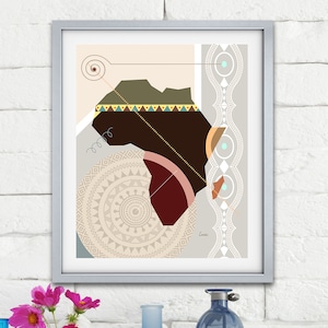African Map Art, Afrocentric Print Pro Black Decor Wall Poster - Etsy