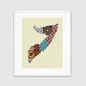 Somalia Map Art Print Wall Decor, Somalia Poster, Mogadishu African Art ...