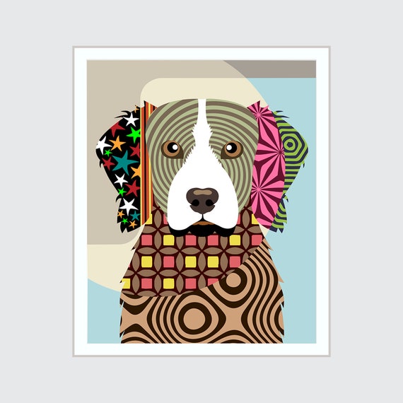 Brittany Spaniel Art Dog Breed Poster Pet Portrait | Etsy
