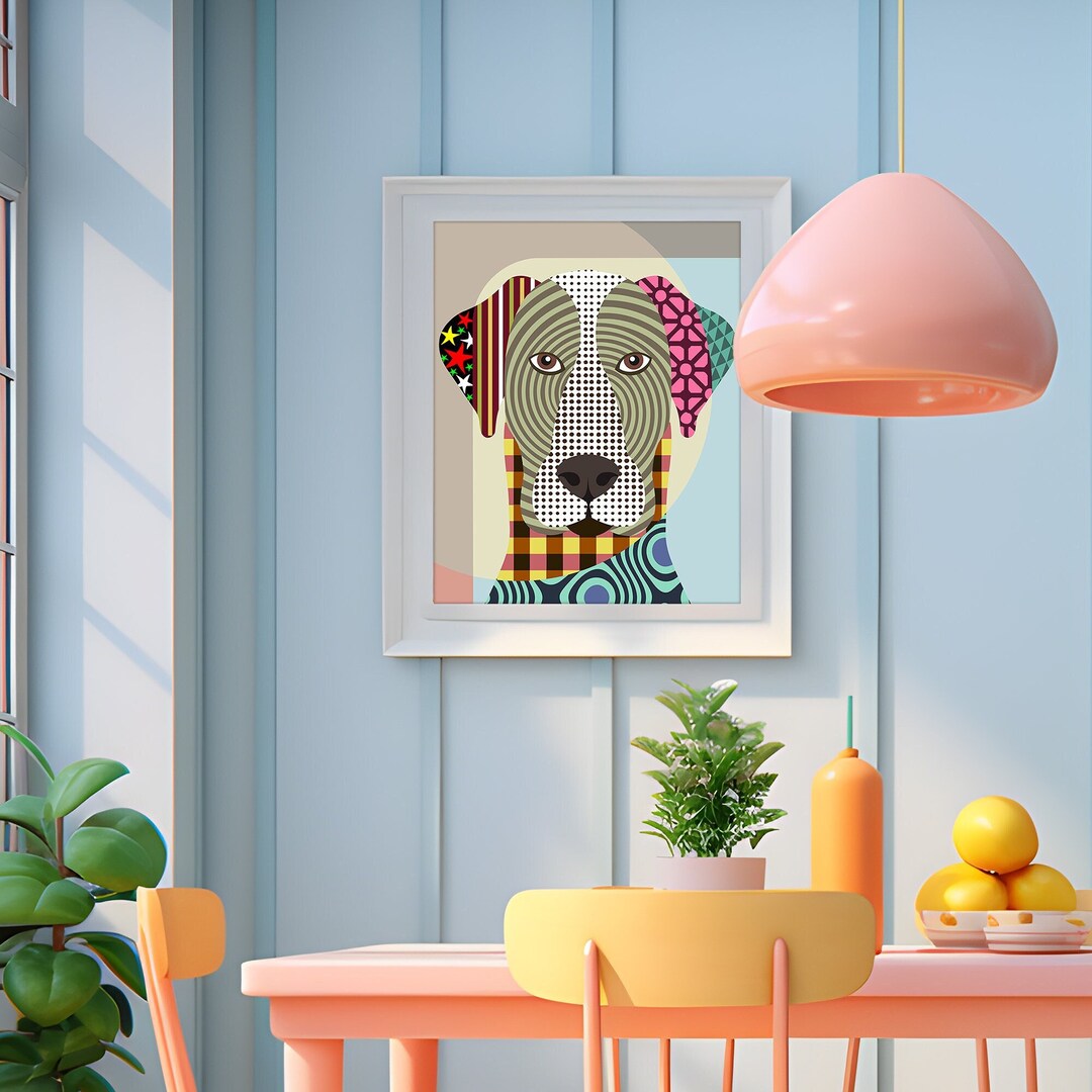 Great Dane Art Giant Dog, Puppy Art Furry Friend - Etsy