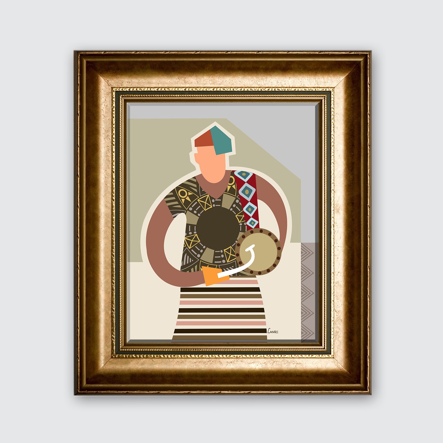 African Talking Drum Print Yoruba Art Gangan Beat Nigerian - Etsy UK