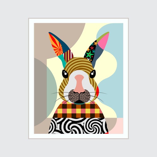 Ember Bunny Animal Art Print - Etsy Canada