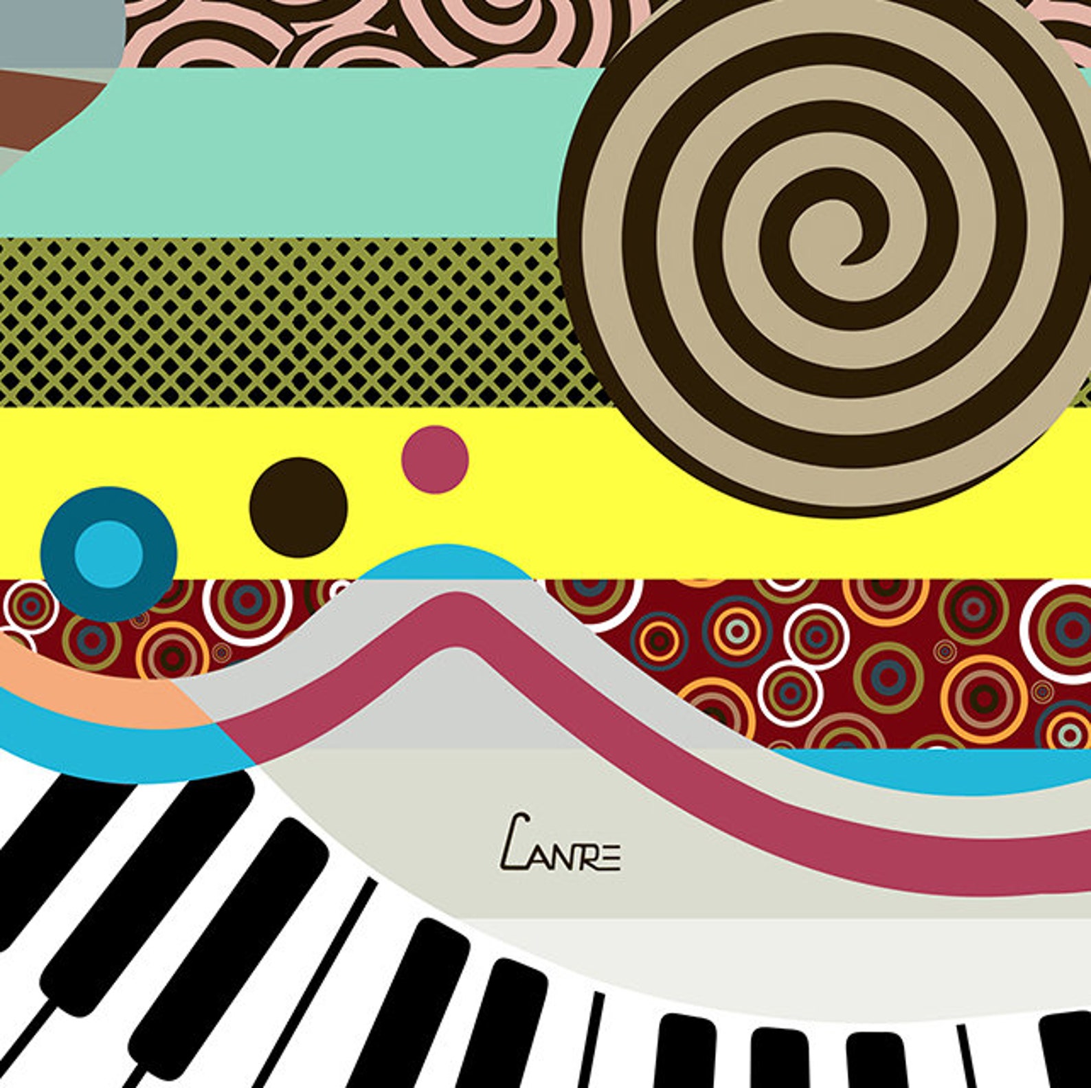 Large Music Wall Decor Guitar Piano Canvas Art | Etsy