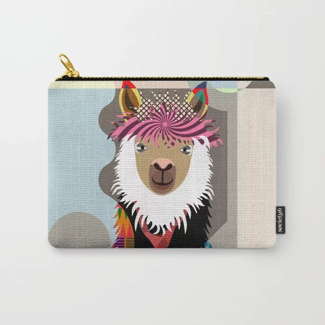 Llama Purse Alpaca Wallet, Hipster Animal Zipper Coin Pouch - Etsy