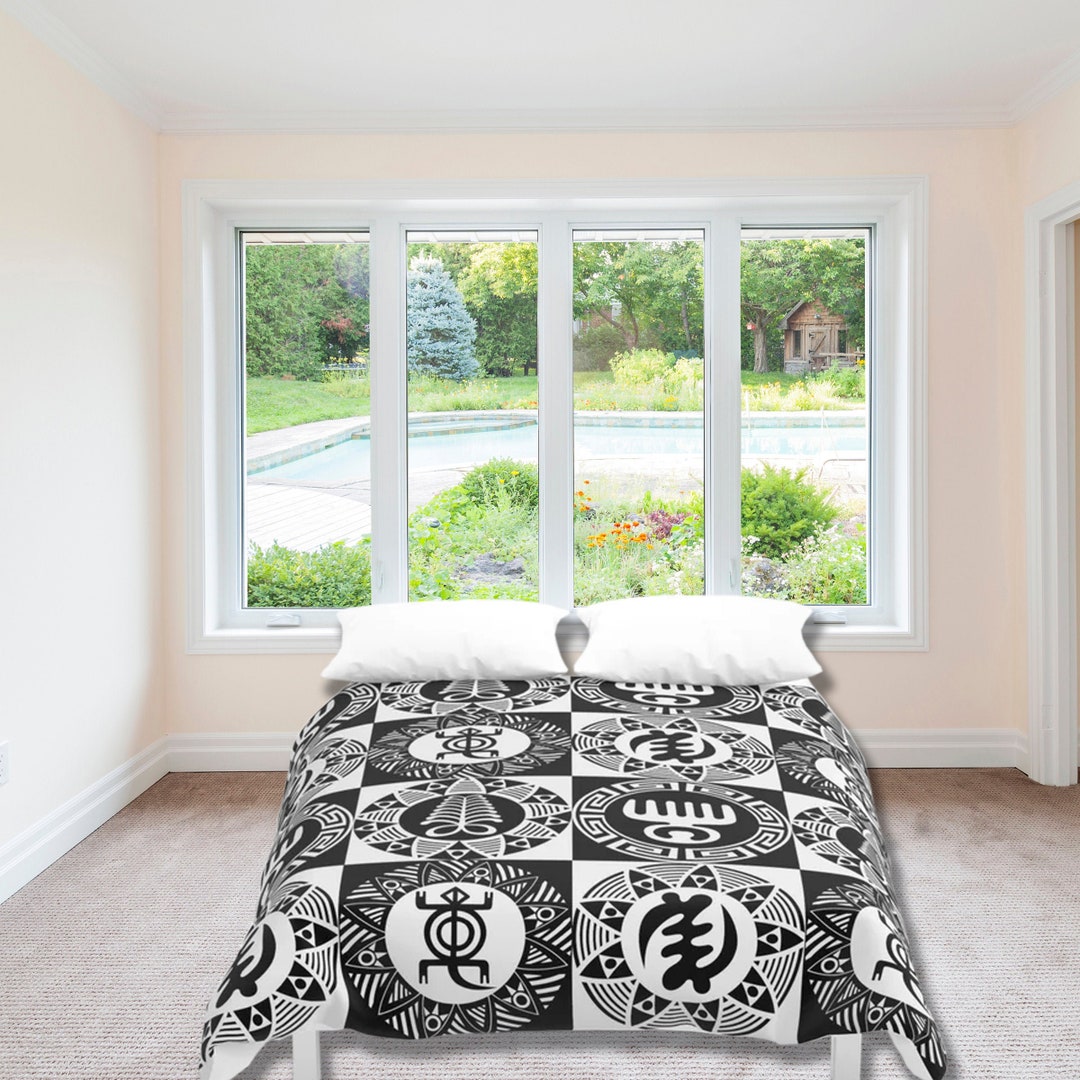 African Bedding Adinkra Aya Duafe Gye Nyame Denkyem Duvet - Etsy Canada