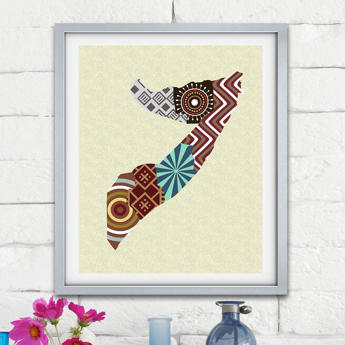 Somalia Map Art Print Wall Decor Somalia Poster Mogadishu | Etsy