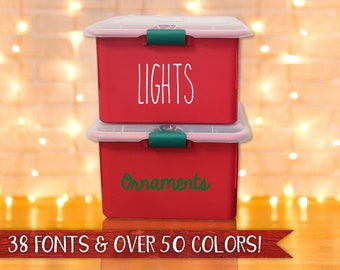 Holiday Bin Labels - Etsy