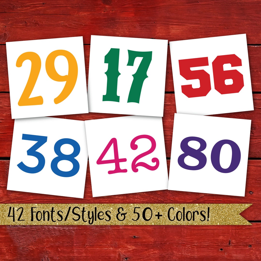 Number Decal, Number Stickers, Number Die Cut, Number Decal Sticker ...