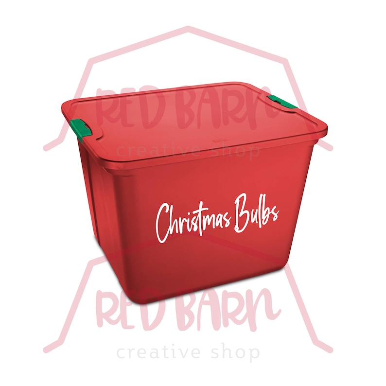 Storage Container Labels Storage Bin Decals Christmas - Etsy