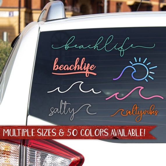 Beach decals for cars store