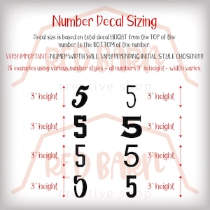 Number Decal, Number Stickers, Number Die Cut, Number Decal Sticker ...