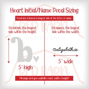 Initial With Heart Loop, Heart Loop Decal, Single Letter Decal, Car ...