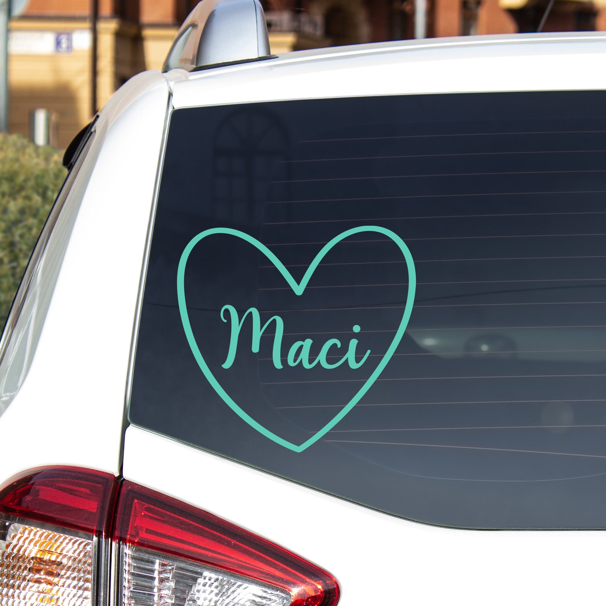 Heart Decal Heart Name Sticker Personalized Heart Decal Custom | Etsy