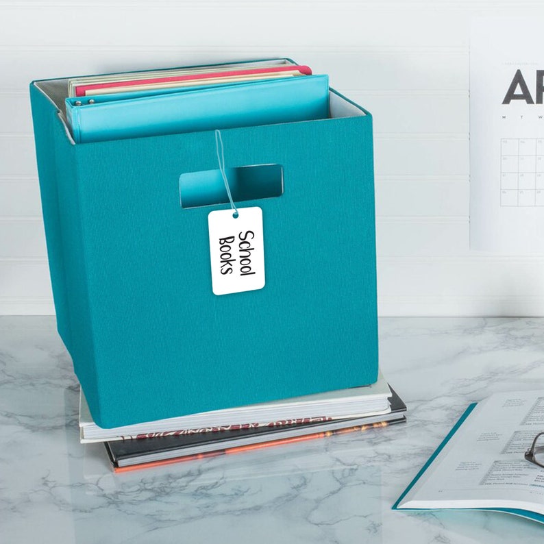 Custom Hang Tag Laminated Hang Tags Fabric Cube Storage Bin - Etsy