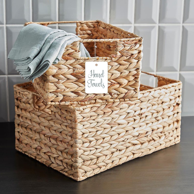 Custom Hang Tag Laminated Hang Tags Fabric Cube Storage Bin - Etsy