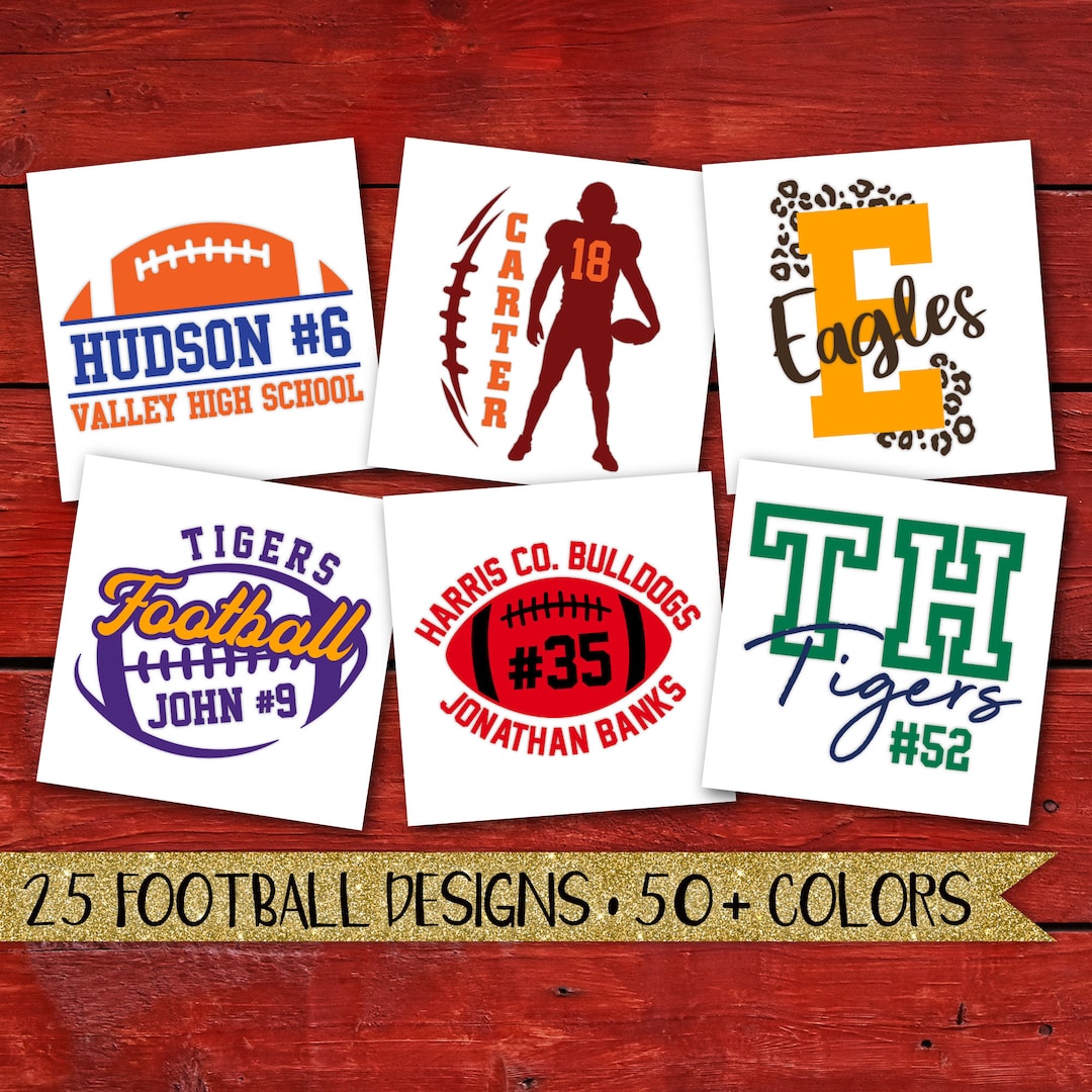 Football Decal, Football Sticker, School Spirit Decal, Football Name ...