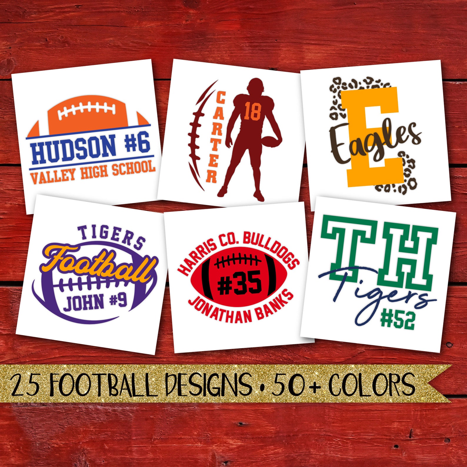 Football Decal, Football Sticker, School Spirit Decal, Football Name ...