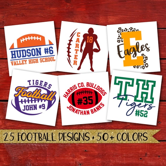 Football Decal Football Sticker School Spirit Decal - Etsy