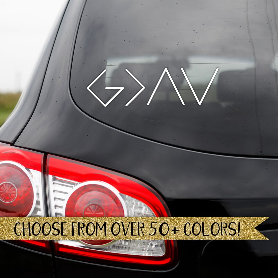 God is Greater Than the Highs and Lows Sticker, God is Greater Decal ...